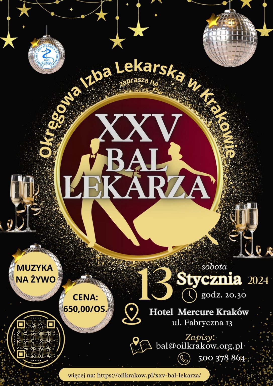 XXV Bal Lekarza - 13.01.2024 - Okręgowa Izba Lekarska w Krakowie